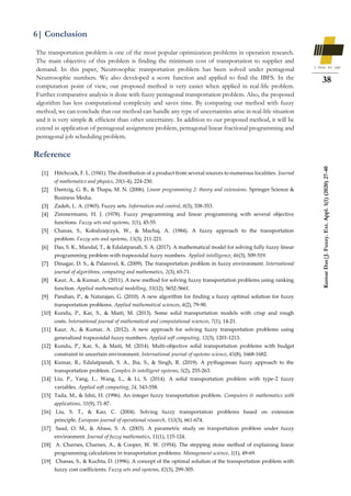 Application of transportation problem under pentagonal neutrosophic ...