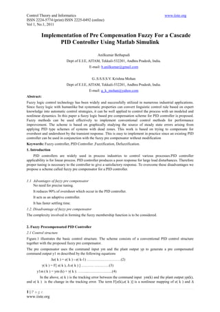 1.[1 5]implementation of pre compensation fuzzy for a cascade pid controller using matlab ...