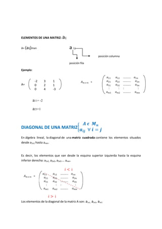 Concepto de matriz | DOCX
