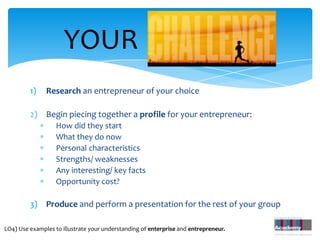 1.1 enterprise and entrepreneurs - moodle | PPTX