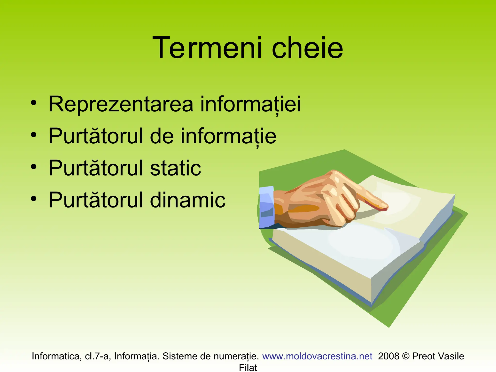Purtatori de informatie, proiect ppt pentru ora de informatica | PPT