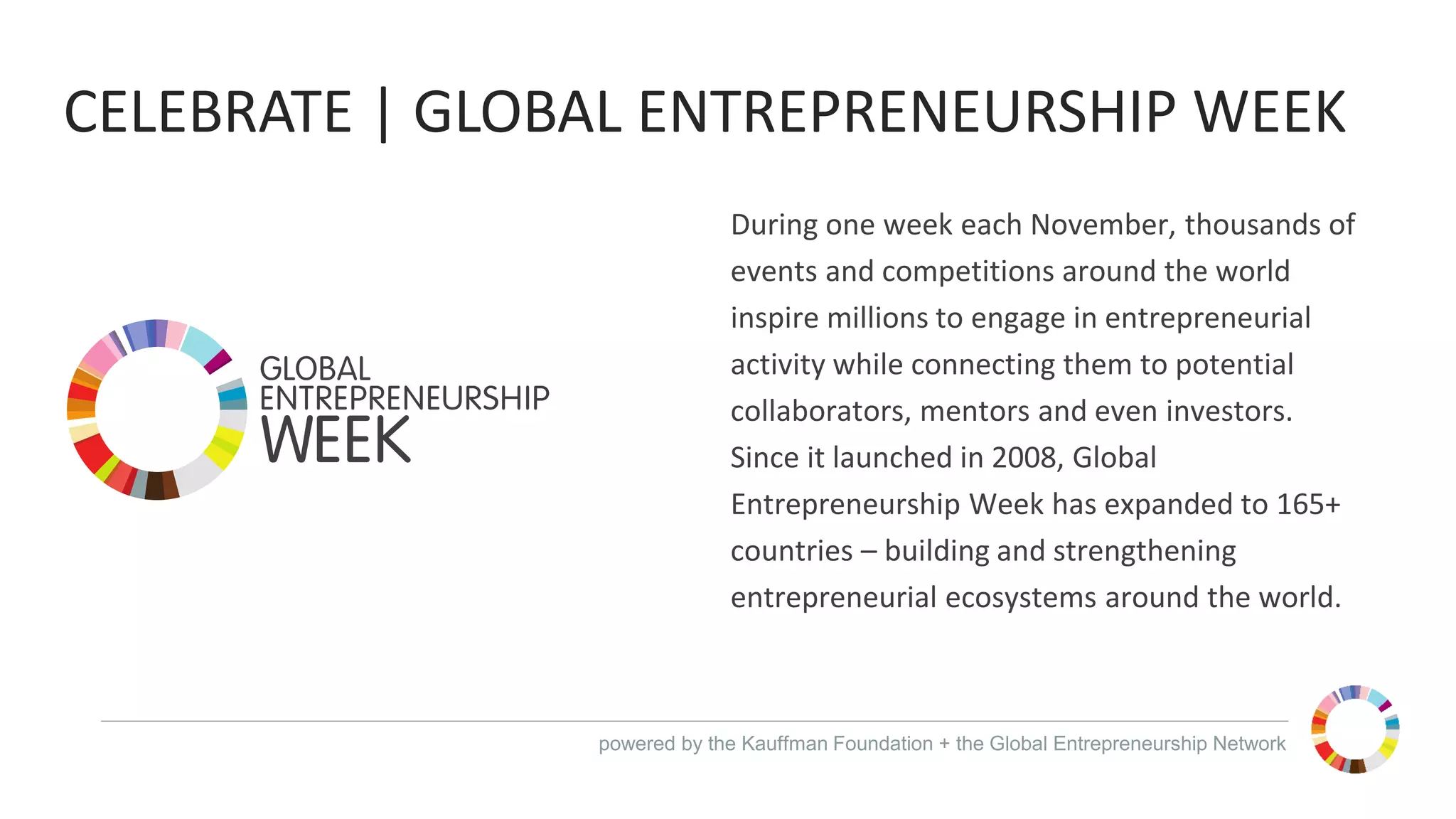 About Global Entrepreneurship Week and Network | PPT