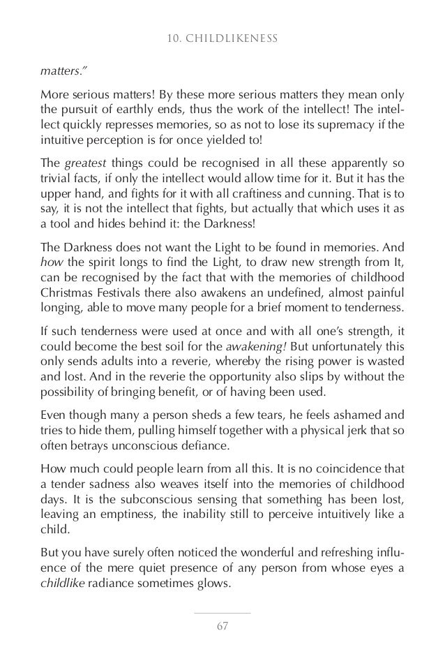 The Grail Message - Volume 1, Lecture 10 - Childlikeness