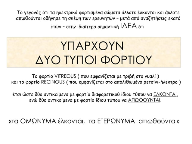 1. το ηλεκτρικο φορτιο | PPT