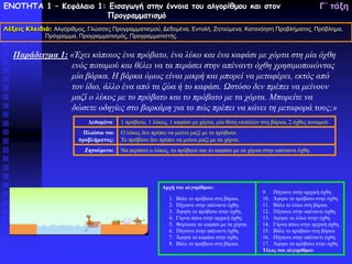 εισαγωγή στην εννοια του αλγορίθμου και στον προγραμματισμό | PPT