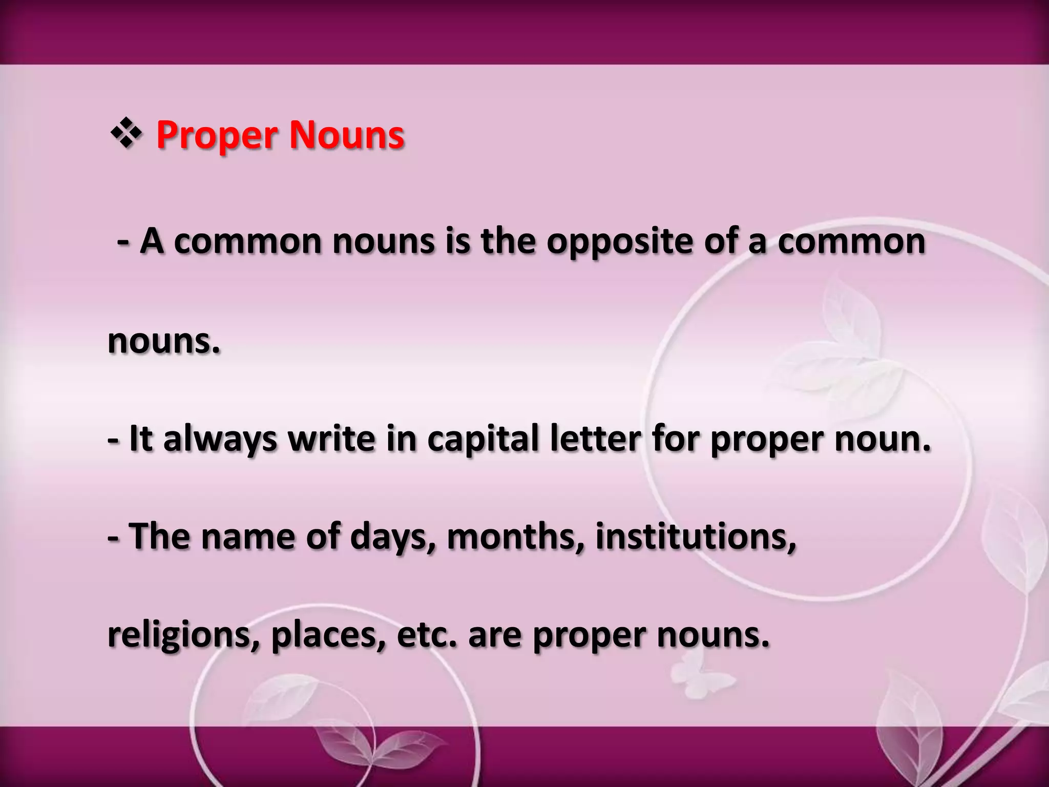 Nouns presentation | PPT