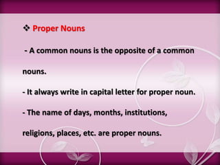 Nouns presentation | PPT