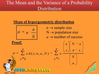 Hypergeometric Distribution | PPTX | Physics | Science