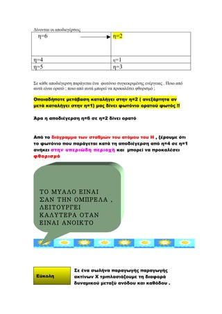 τι είναι ενεργειακή κατάσταση ενός ατόμου | DOC
