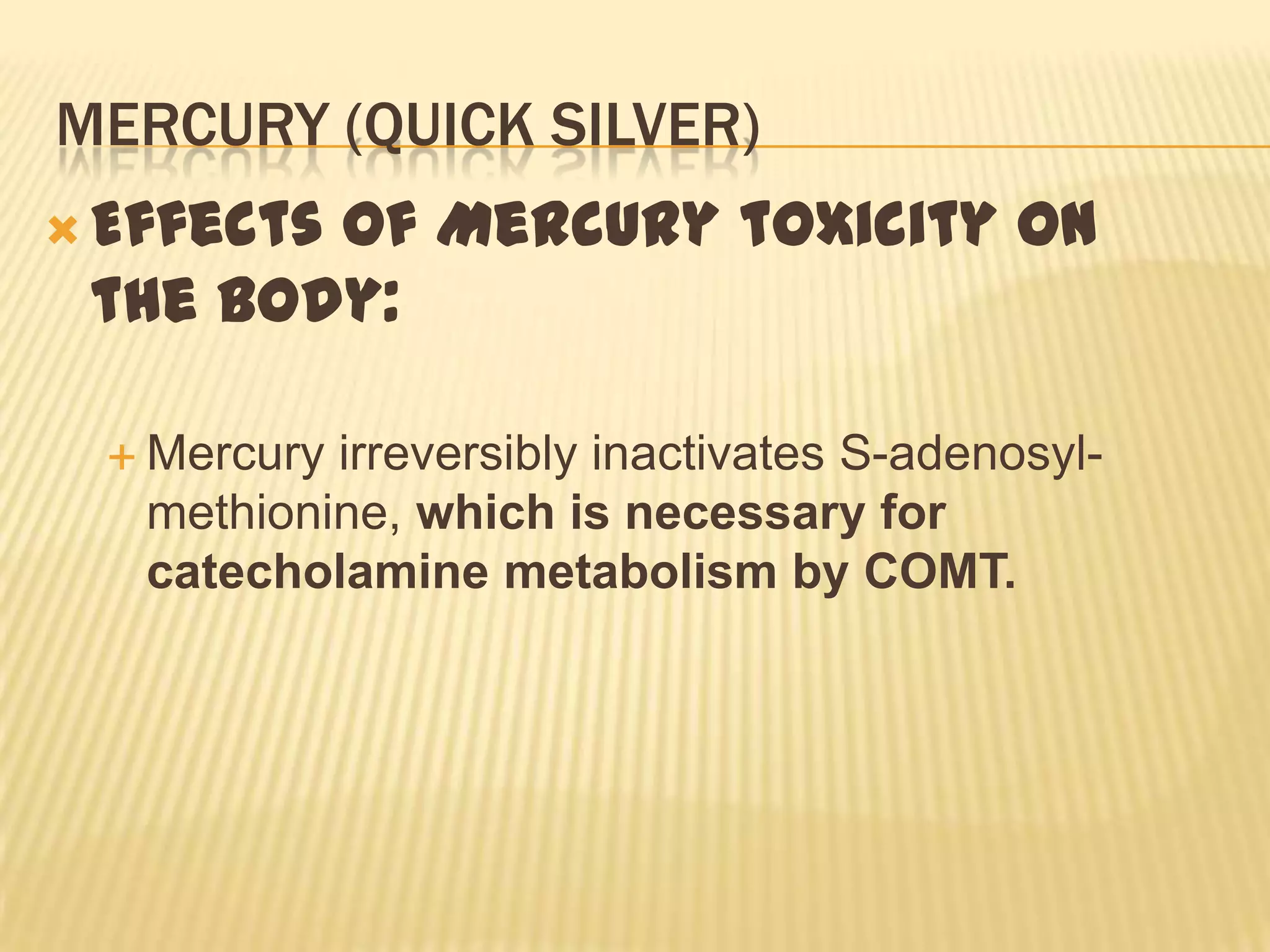 Mercury Poisoning | PPTX