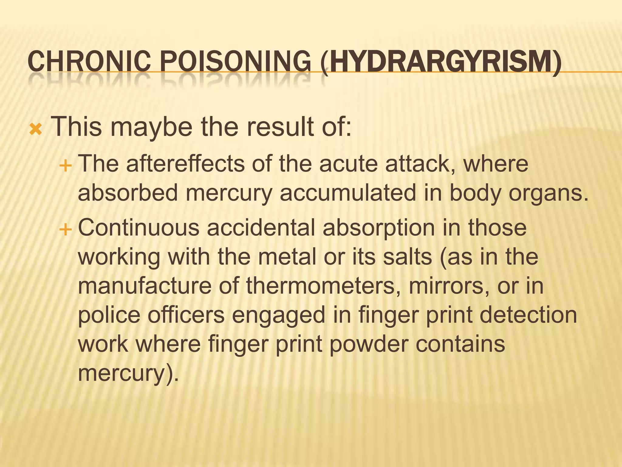 Mercury Poisoning | PPTX