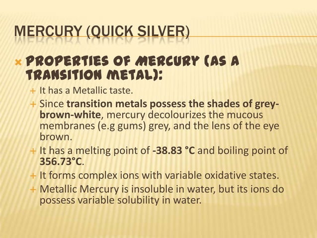 Mercury Poisoning | PPTX