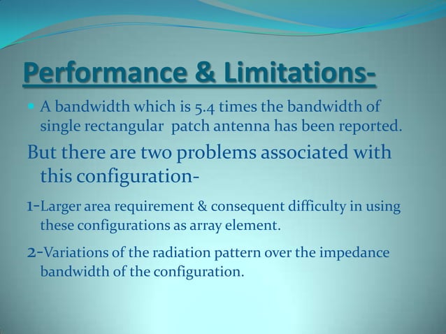 broadbanding technique for microstrip patch antenna | PPTX | Physics ...