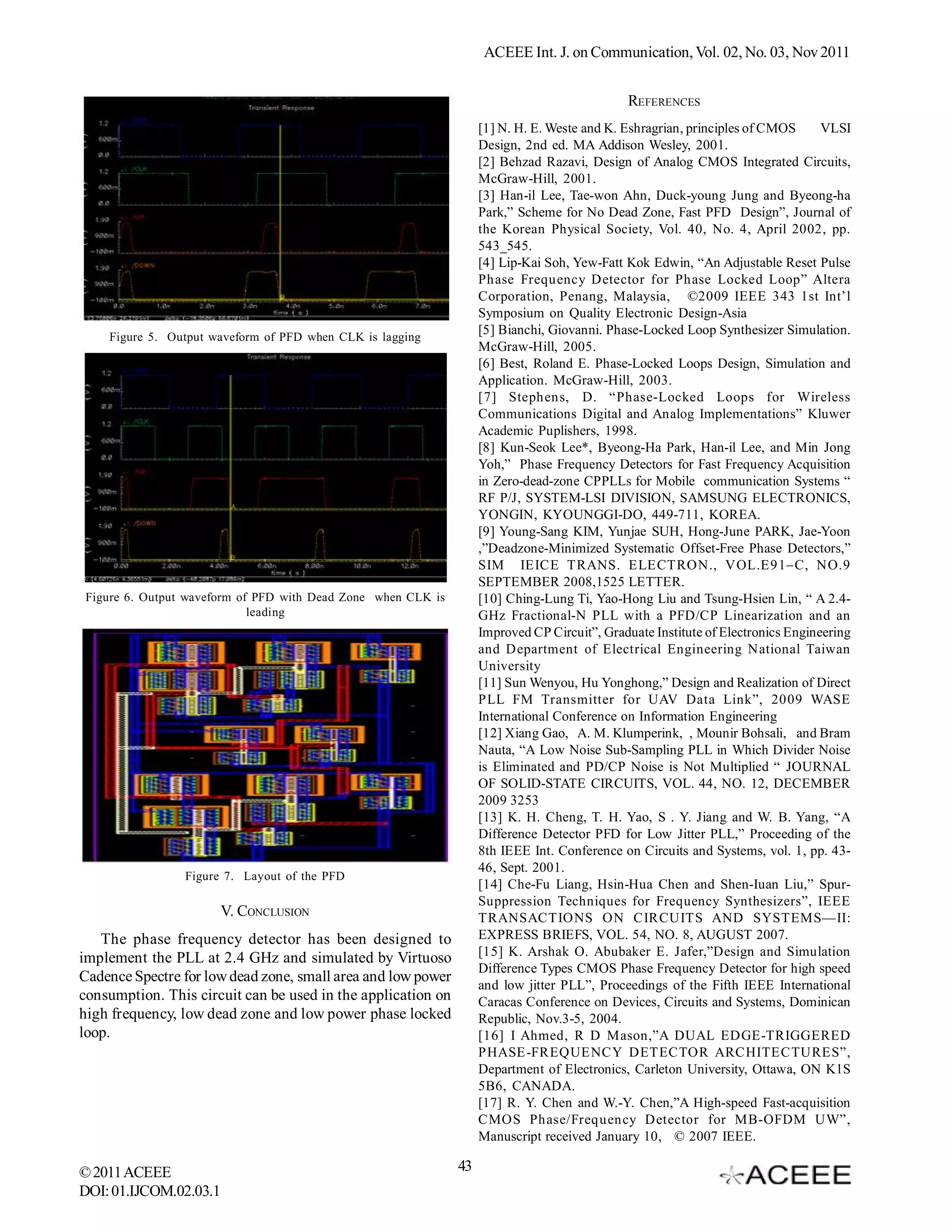 An Area Efficient High Performance Low Dead Zone Phase Frequency