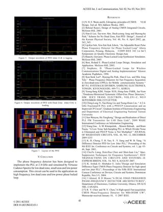 An Area Efficient, High Performance, Low Dead Zone, Phase Frequency Detector in 180 nm CMOS ...