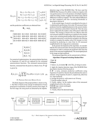 A Noncausal Linear Prediction Based Switching Median Filter for the Removal of Salt and Pepper ...