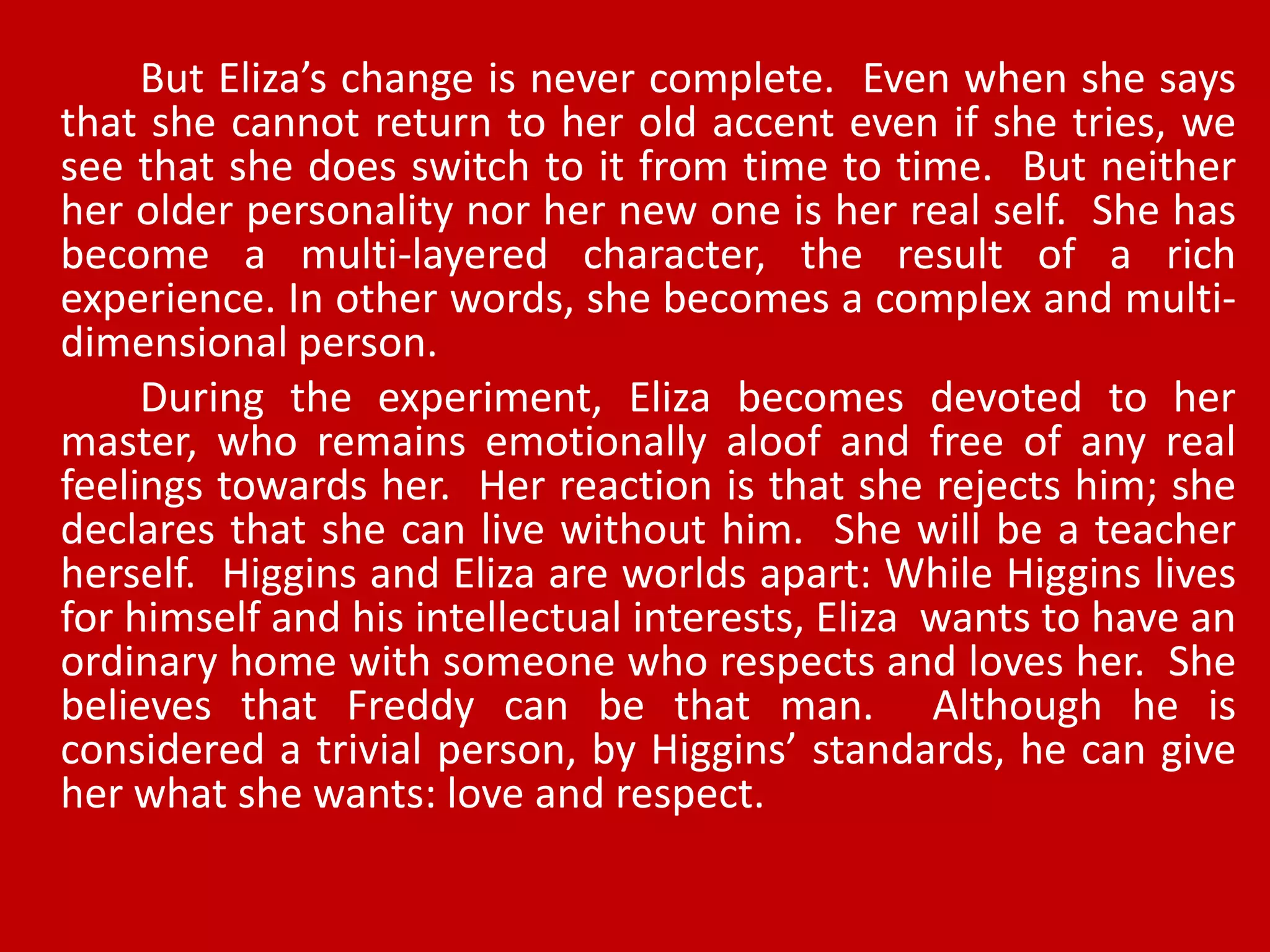 Pygmalion: Analysis | PPT