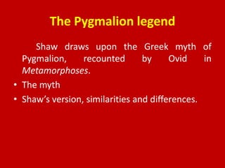 Pygmalion: Analysis | PPT