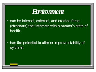 Betty Neuman's System Model | PPT