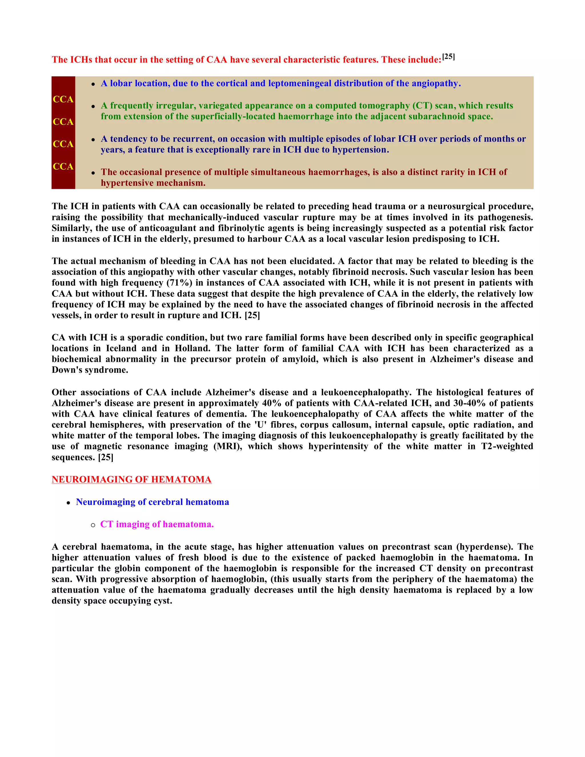 Case record...Cerebral amyloid angiopathy (CAA), | PDF