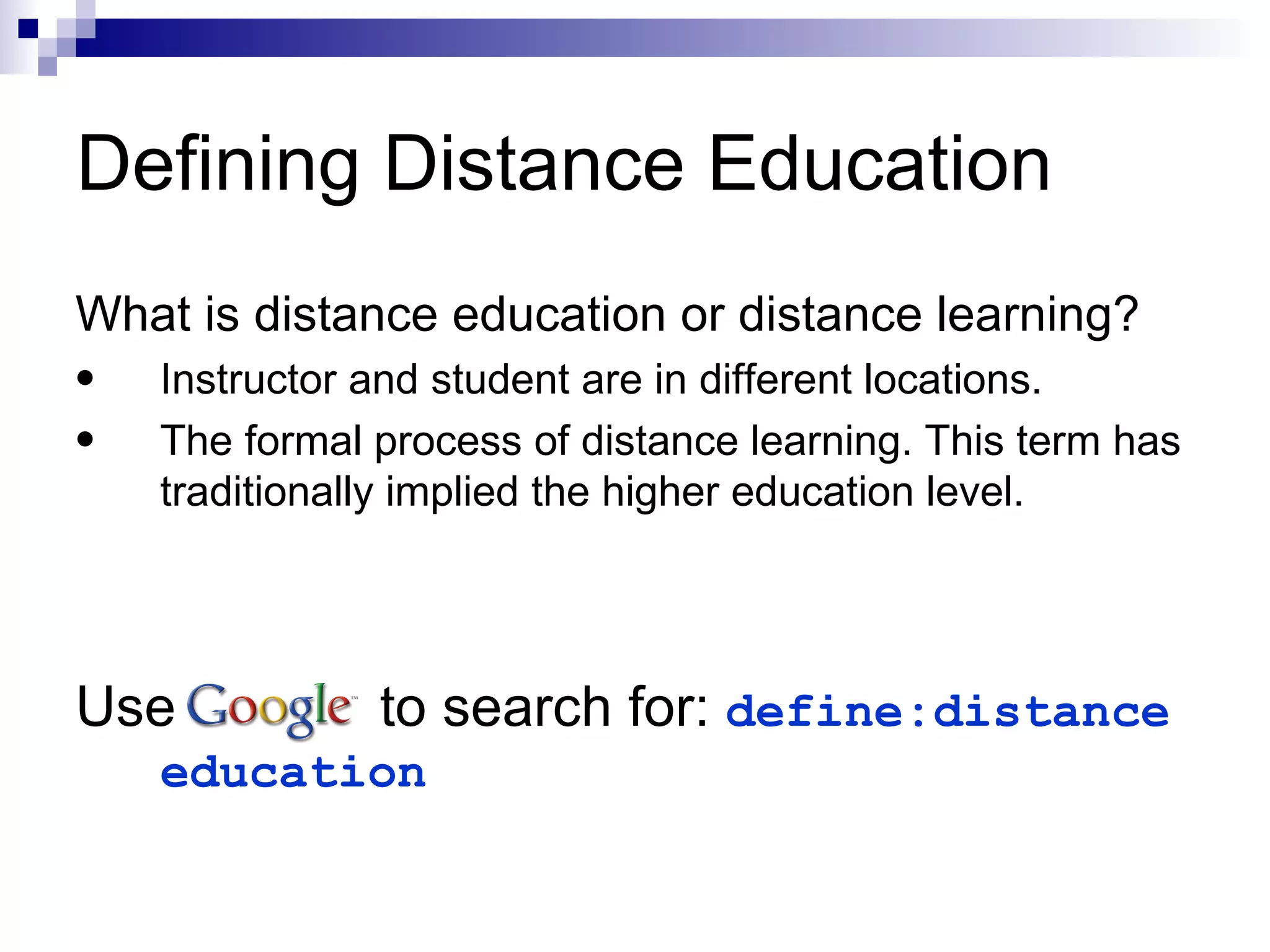 Distance Education | PPT