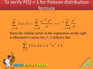Poisson Distribution, Poisson Process & Geometric Distribution | PPTX ...