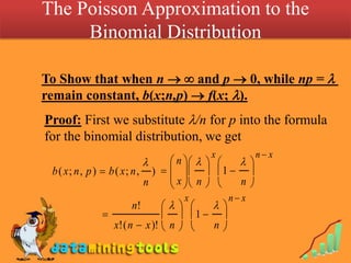 Poisson Distribution, Poisson Process & Geometric Distribution | PPTX