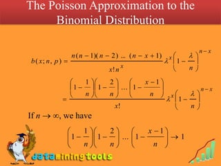 Poisson Distribution, Poisson Process & Geometric Distribution | PPTX