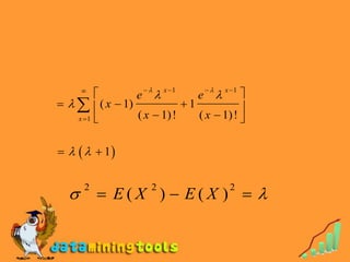 Poisson Distribution, Poisson Process & Geometric Distribution | PPTX