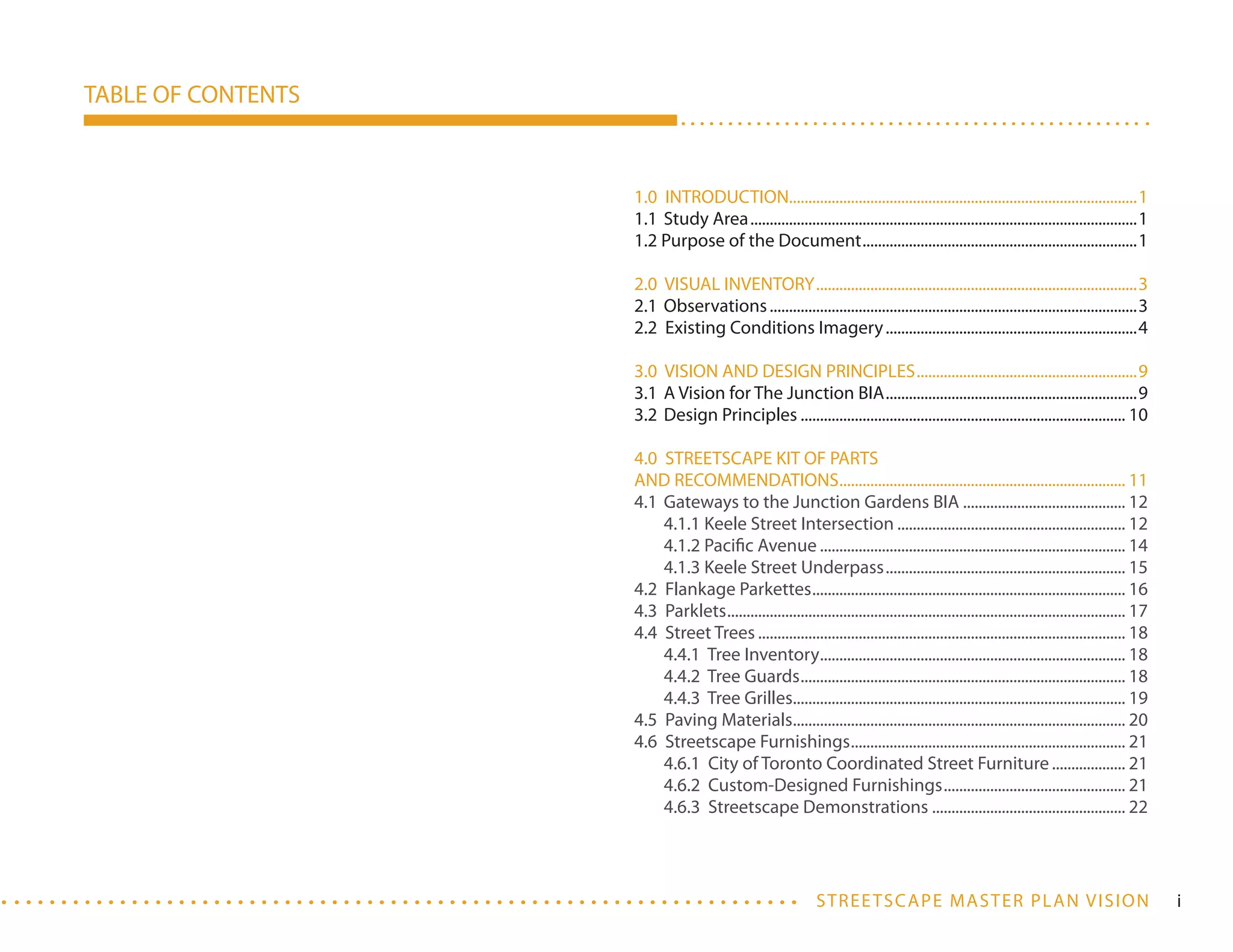 The Junction BIA streetscape master plan vision document | PDF