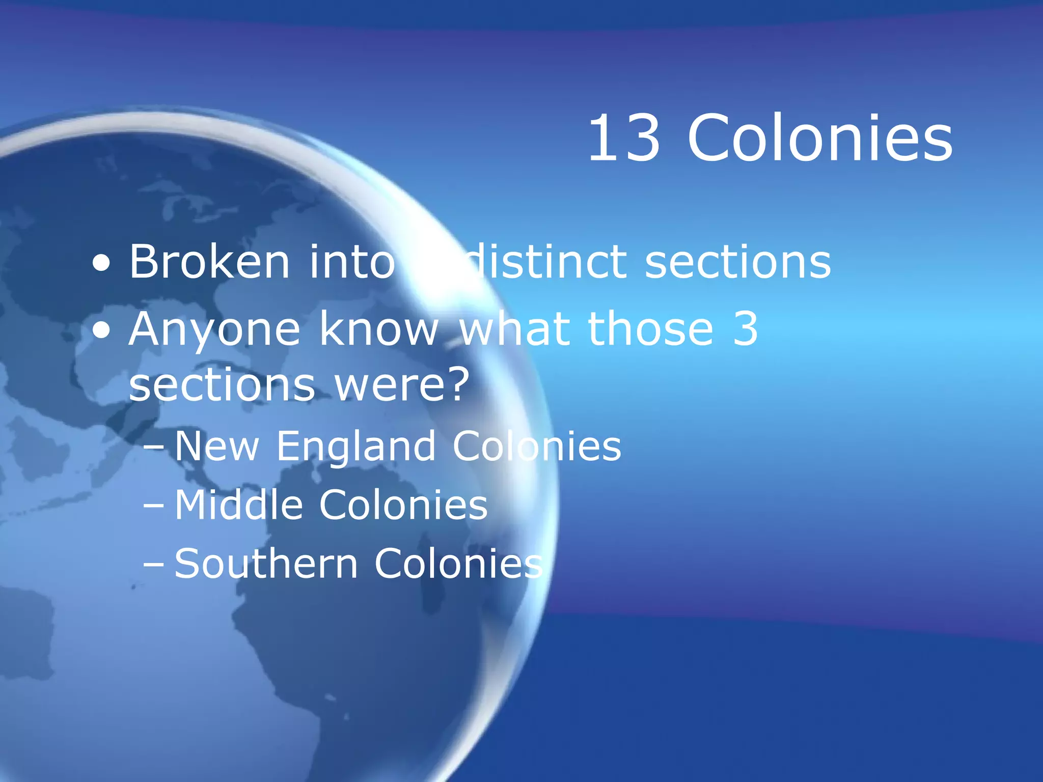 1 13 Original Colonies | PPT