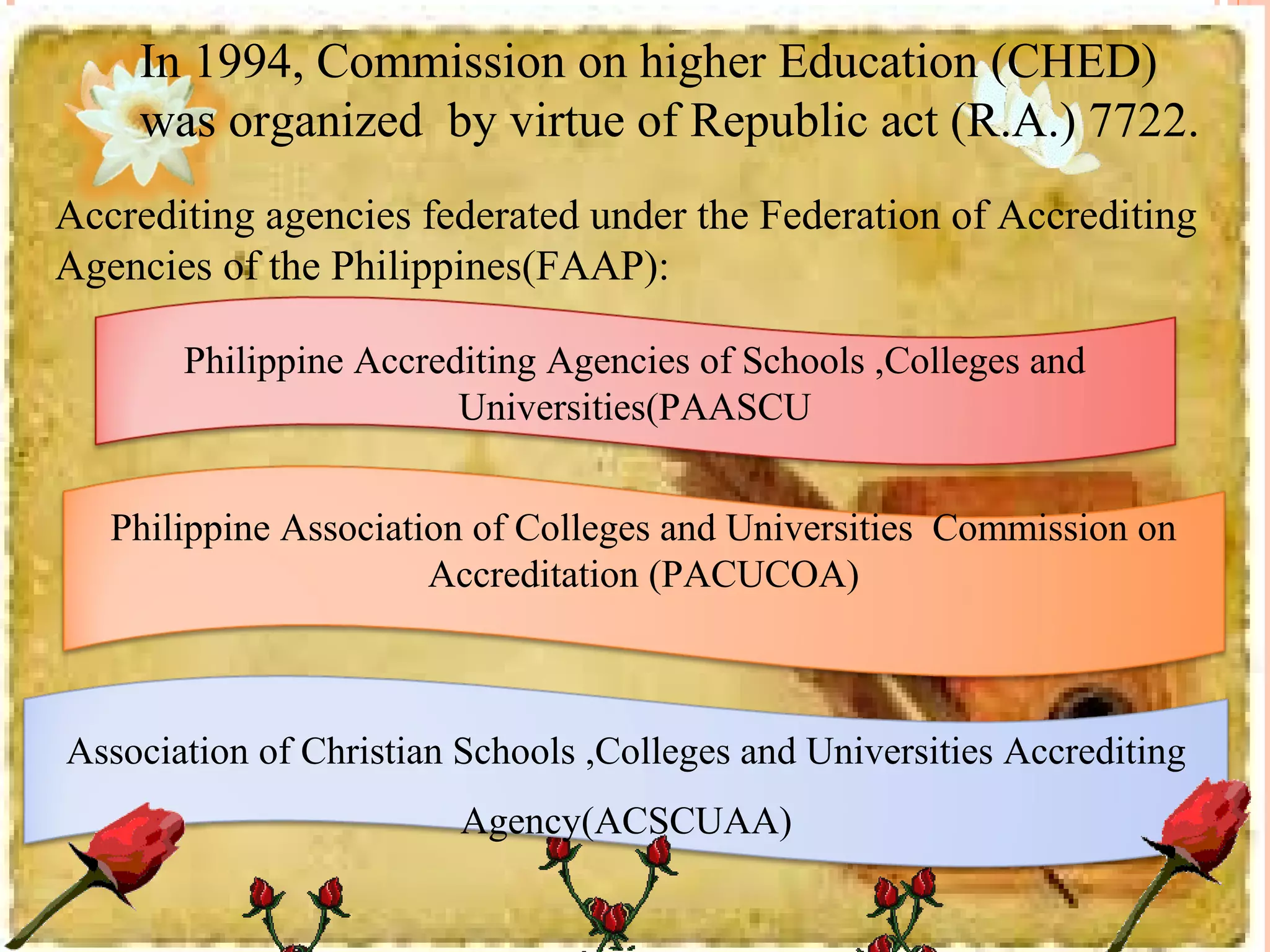 QUALITY ASSURANCE IN EDUCATION THROUGH VOLUNTARY ACCREDITATION | PPT