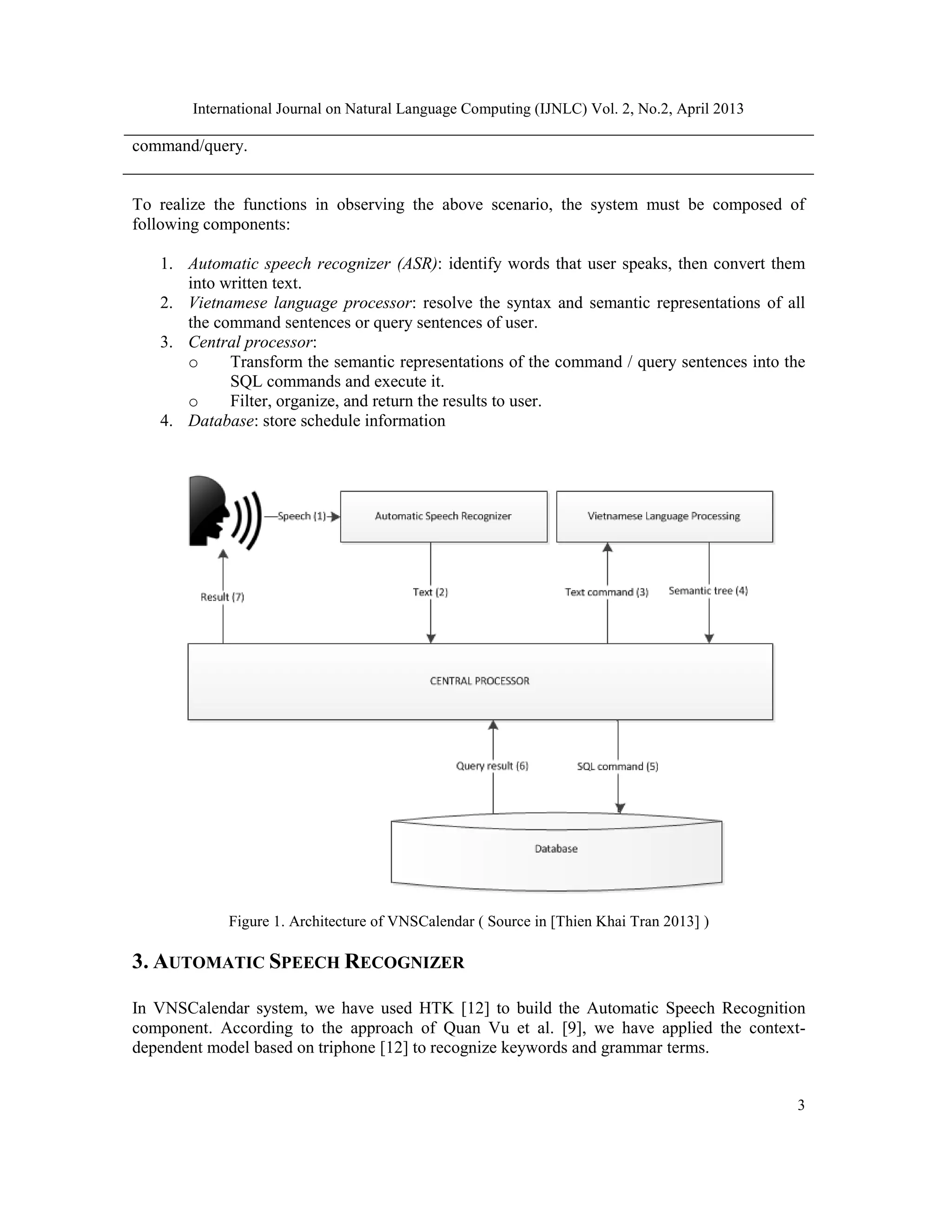 SEMANTIC PROCESSING MECHANISM FOR LISTENING AND COMPREHENSION IN VNSCALENDAR SYSTEM | PDF