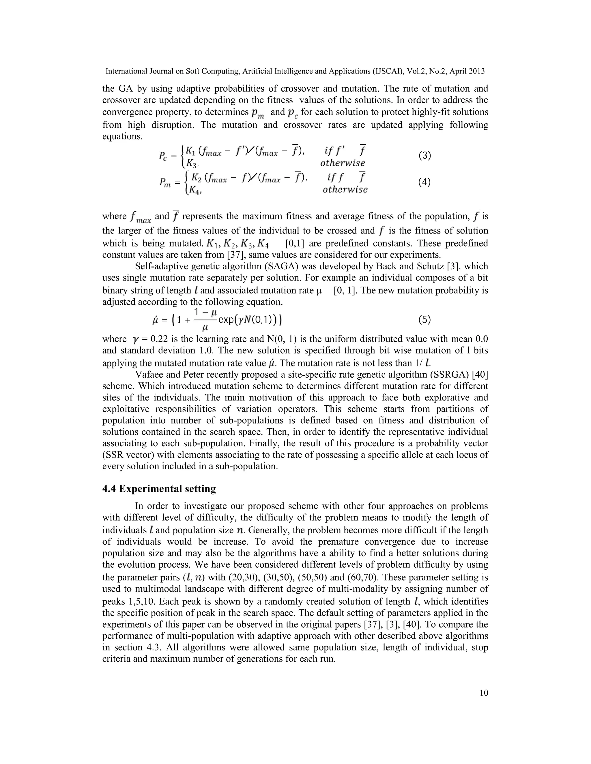 Multi-Population Methods with Adaptive Mutation for Multi-Modal Optimization Problems | PDF ...