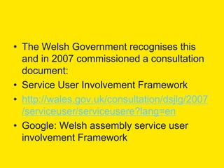 Service User Involvement | PPTX