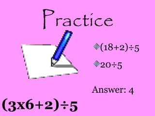1.2 order of operations lesson | PPT
