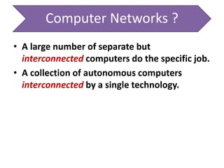 types of computer networks, protocols and standards | PPTX