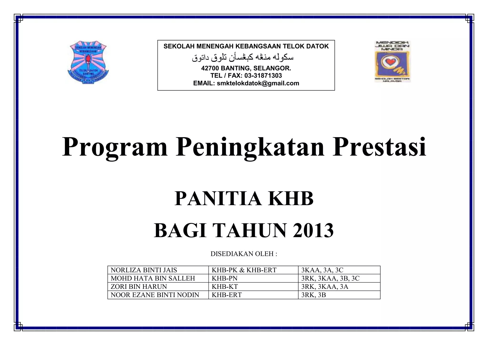 1. peningkatan prestasi 2013 khb | DOCX