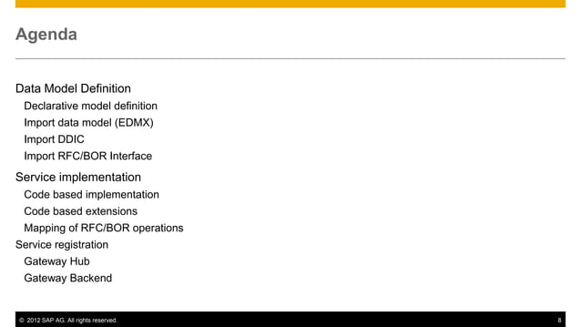 W8/WP8 App Dev for SAP, Part 1A: Service Development with NetWeaver Gateway Service Builder | PPT