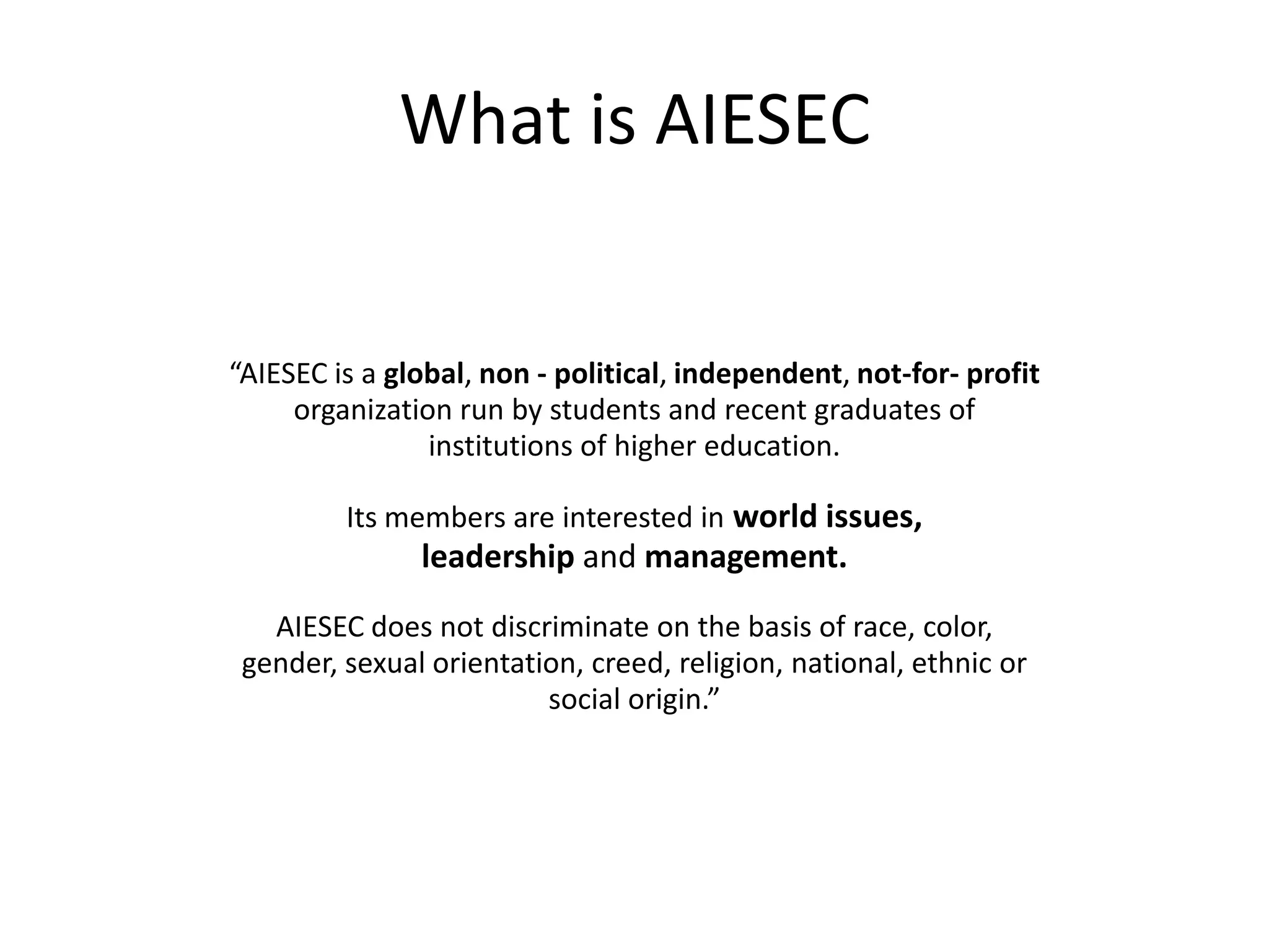 1. about aiesec | PPTX