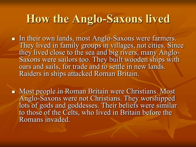 Anglo-Saxons.English history 7 класс Unit 6 | PPT