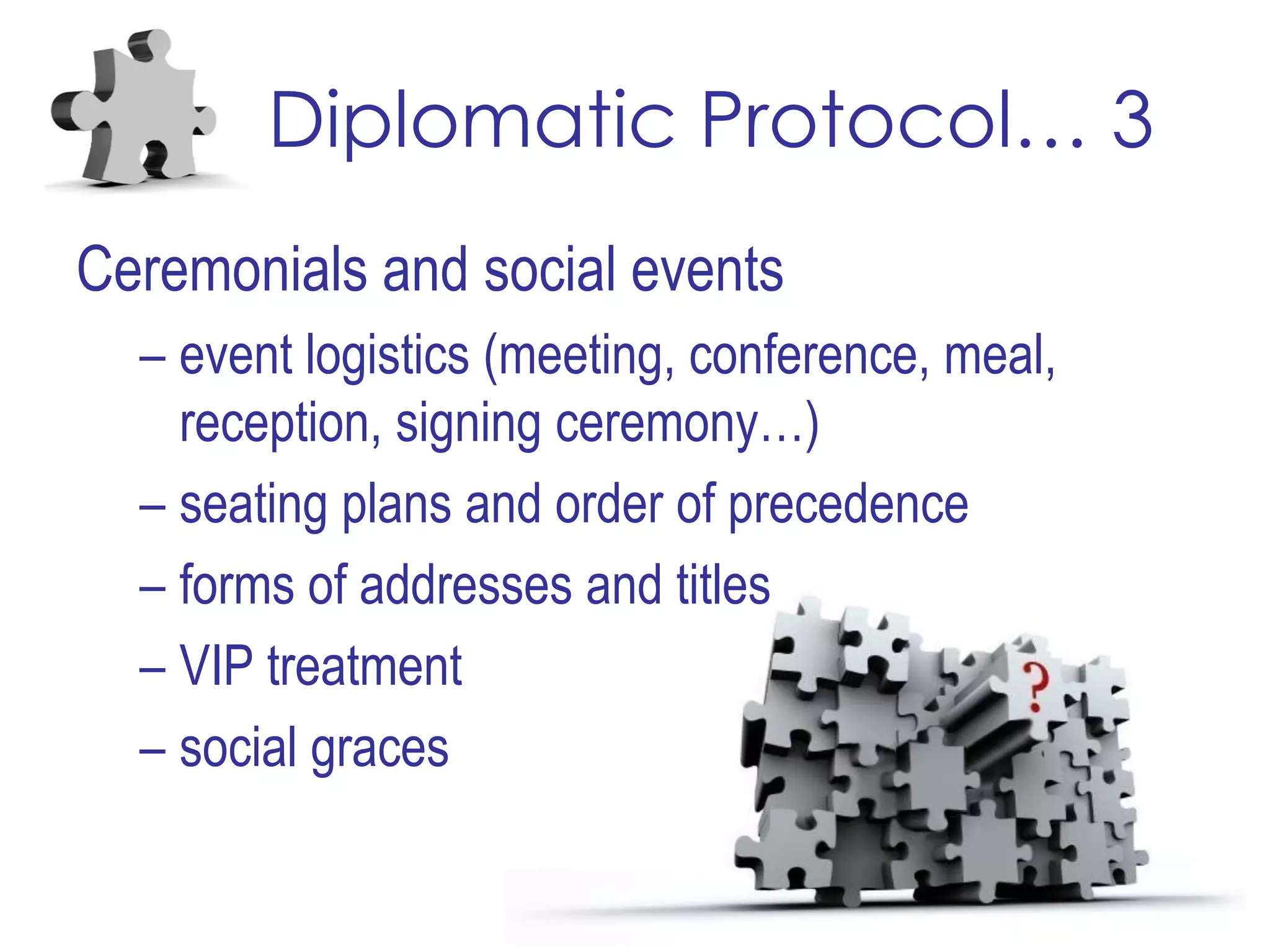 What is diplomatic protocol? | PDF