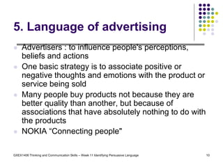 1.identifying persuasive language | PPT