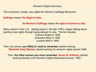 Module 11 - Women's rights | PPTX | Civic affairs | Politics