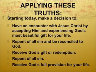 Pre Encounter Lesson 1: Four Wonderful Opportunities | PPT