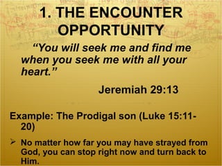 Pre Encounter Lesson 1: Four Wonderful Opportunities | PPT