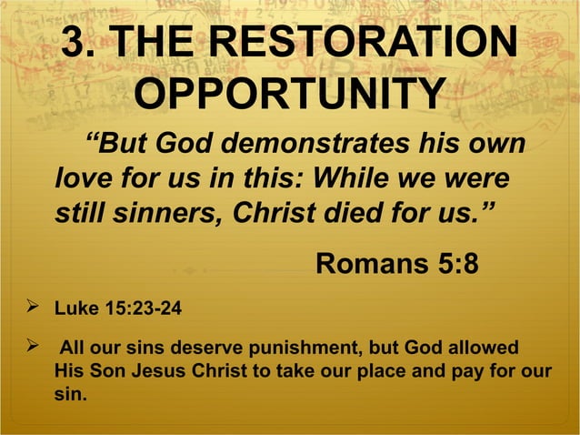 Pre Encounter Lesson 1: Four Wonderful Opportunities | PPT ...