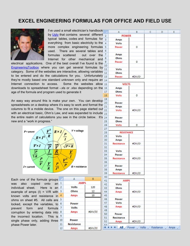 Excel Engineering Formulas | DOCX