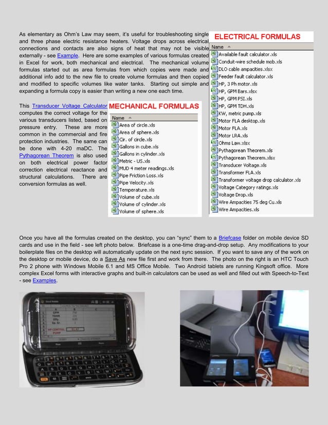 Excel Engineering Formulas | DOCX