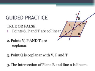 1.1 identify points, lines and planes | PPT